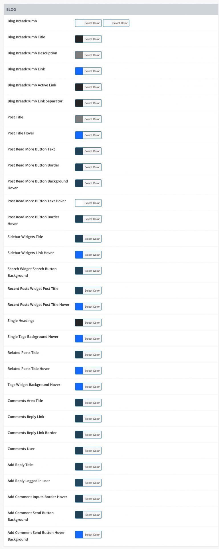 Color Options - Phox Documentation