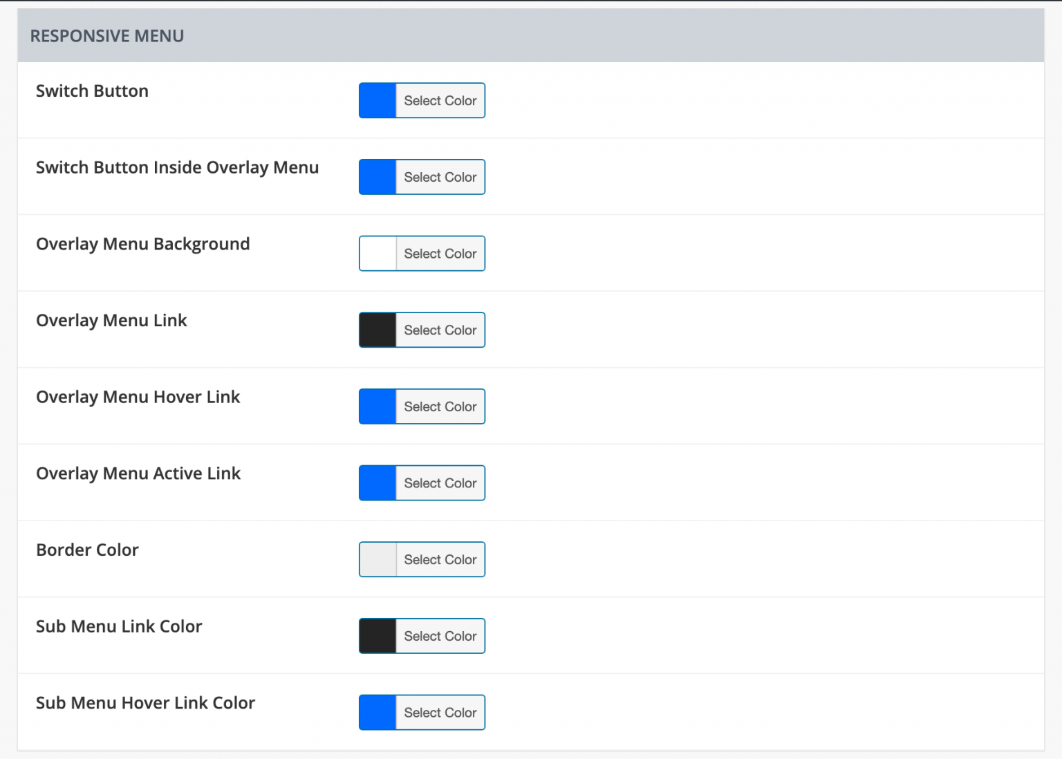 Color Options - Phox Documentation