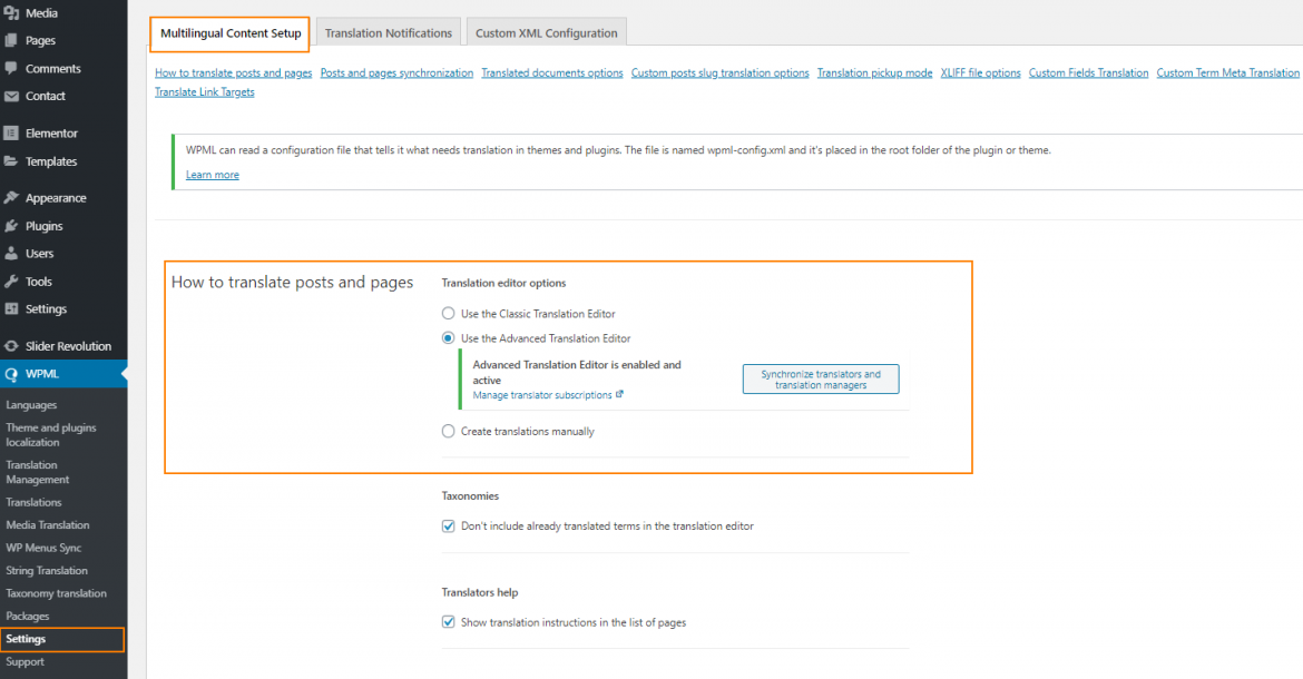 Use WPML Plugin To Creating a Multilingual Site - Phox Documentation
