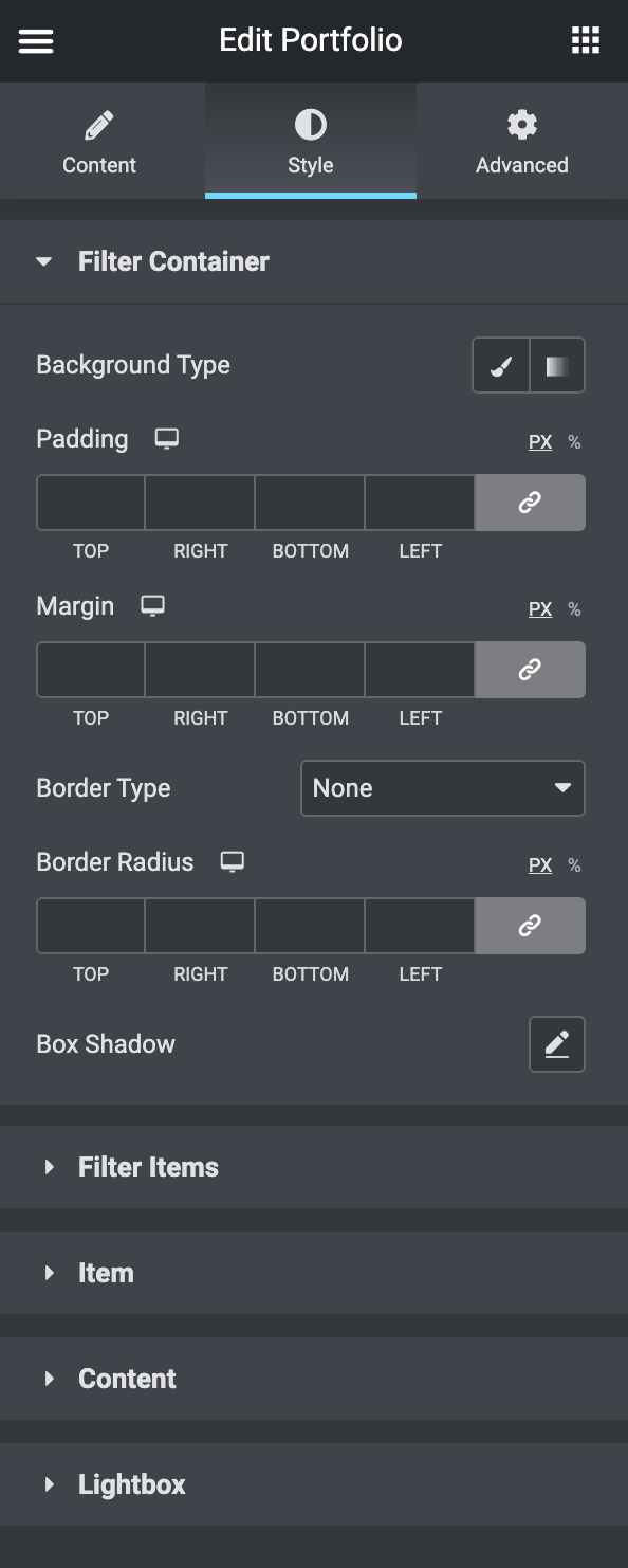 Portfolio Widget - Phox Documentation